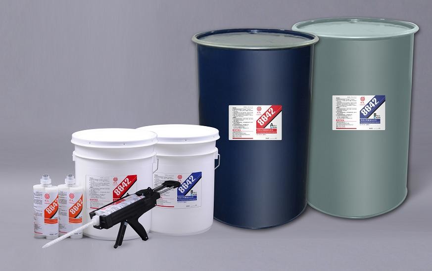 B Amber liquid Industrial Adhesive Glue , 8642 two component ...